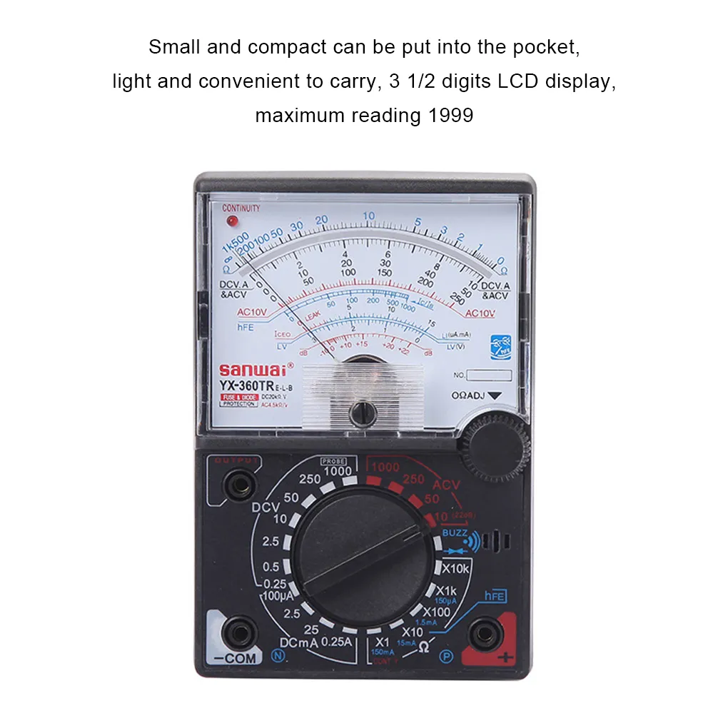YX-360TRE Professional Multimeter, Analog Voltmeter, Current Meter ...