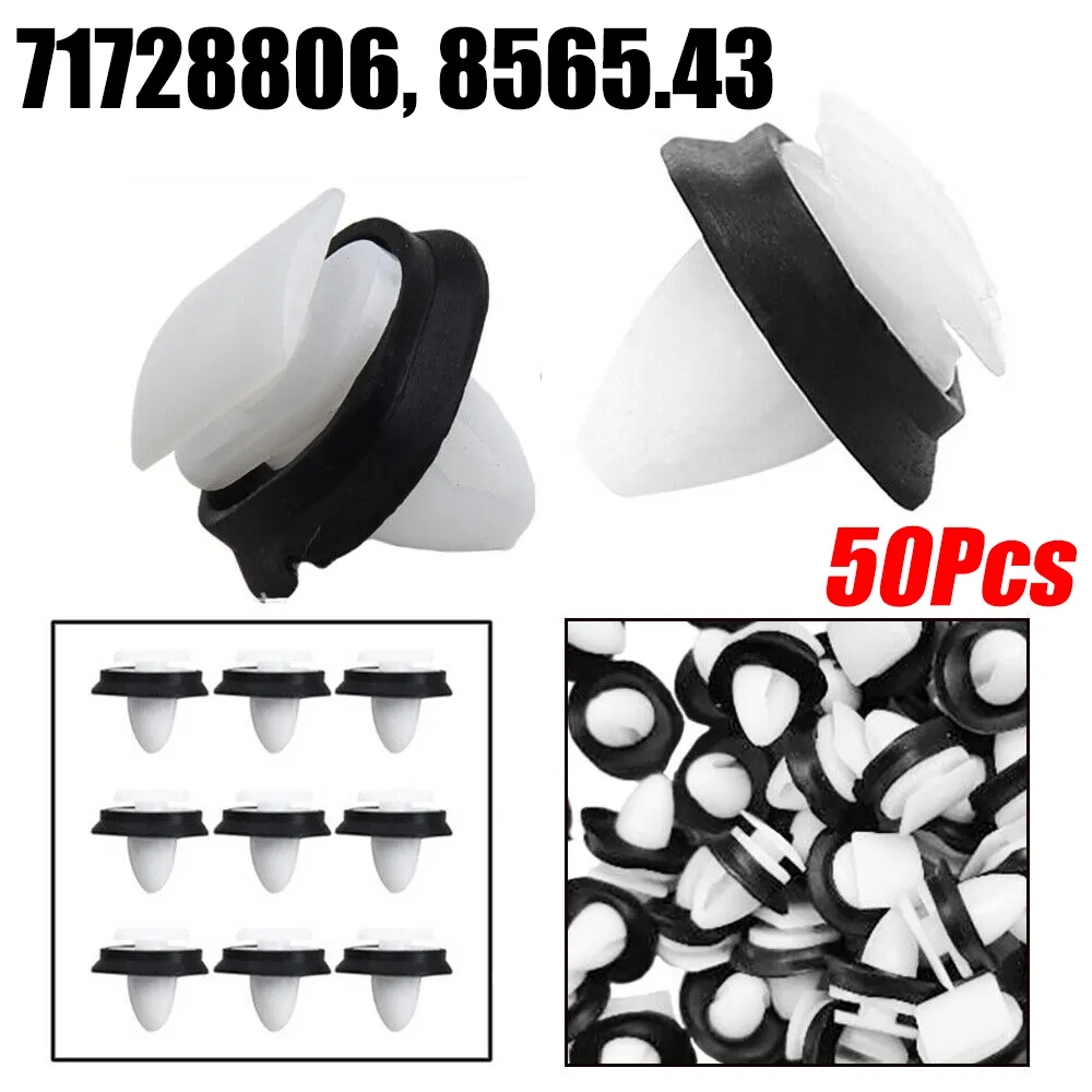 50 Pack Matte Black Car Rocker Panel Molding Clips for Fiat Ducato ...