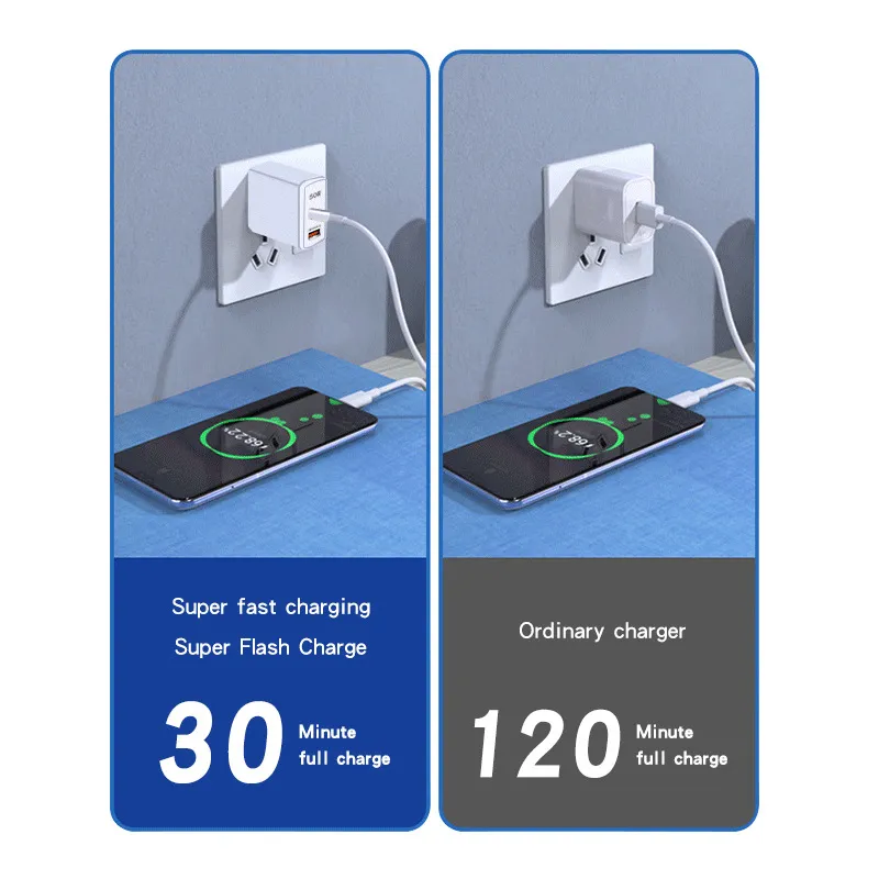 For Apple IPhone 14 13 12 11 Pro Max 50W PD Fast Charger USB C To ...