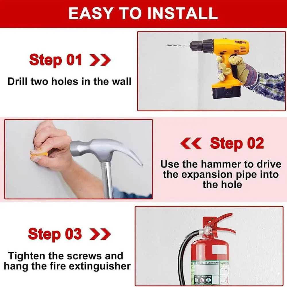 Fire Extinguisher Mount, L Shape Bracket Hanger For 20LB Extinguishers ...