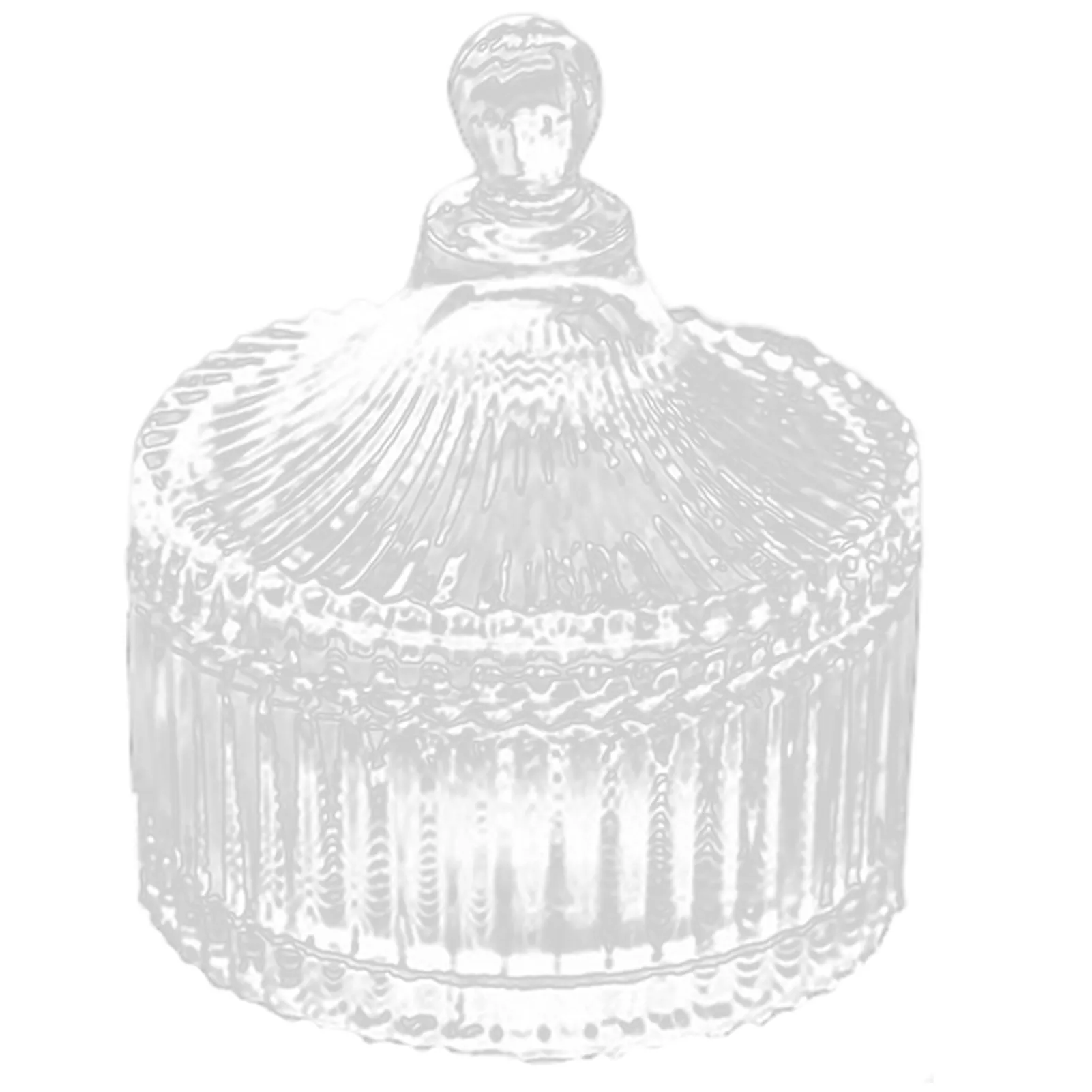 300ml Crystal Glass Storage Jar with Airtight Lid, Decorative Clear ...