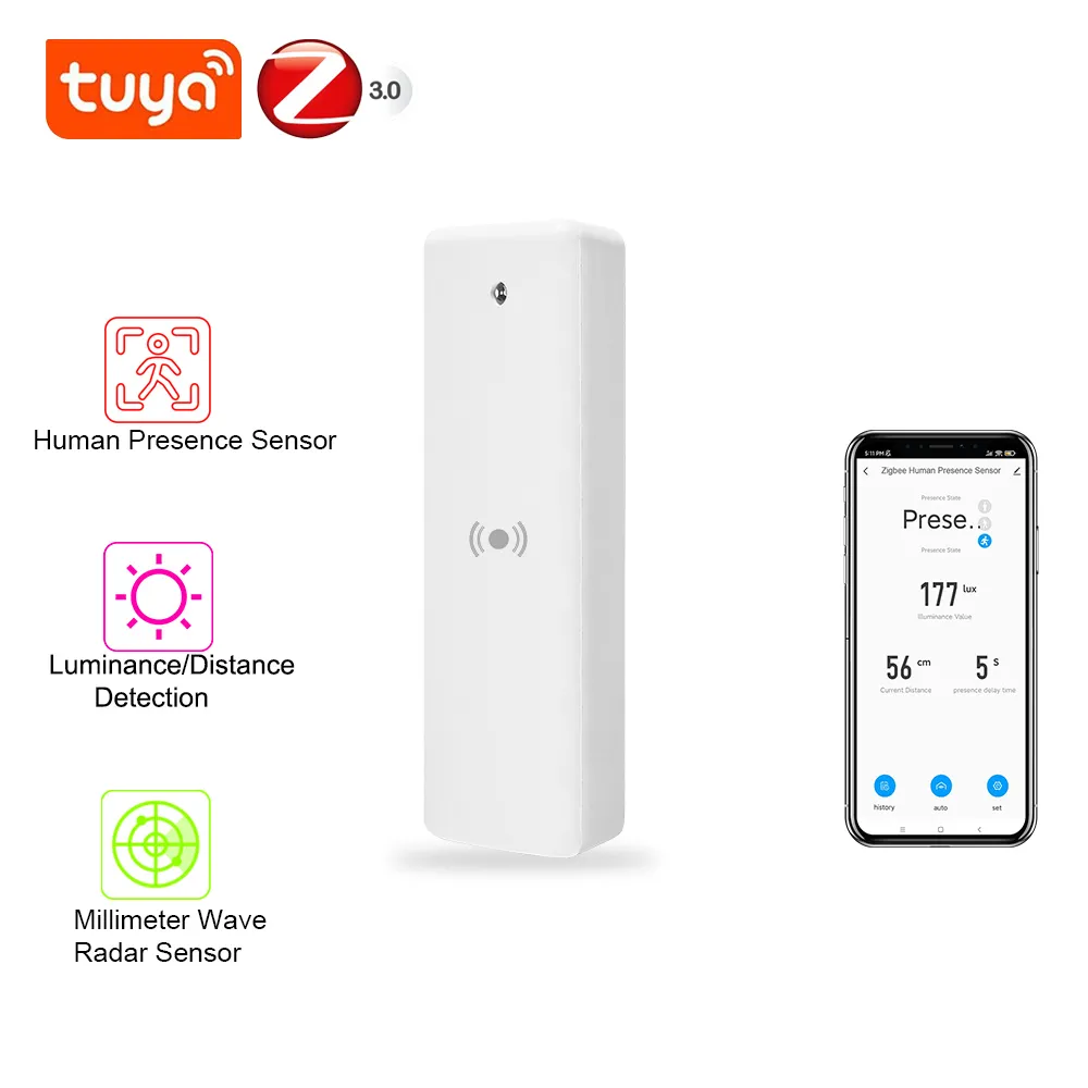 Tuya Devices Millimeter Wave Human Presence Detector Zigbee 24G MmWave ...