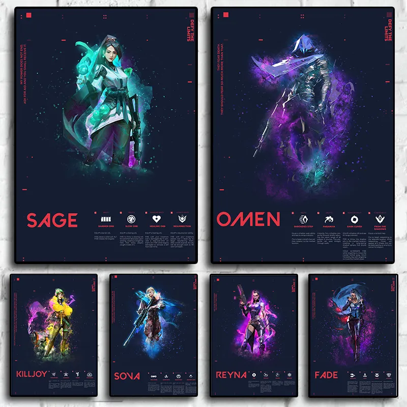 Valorant Viper Reyna Canvas Sanat Posteri Oyun Odası Dekoru ESPPORS ...