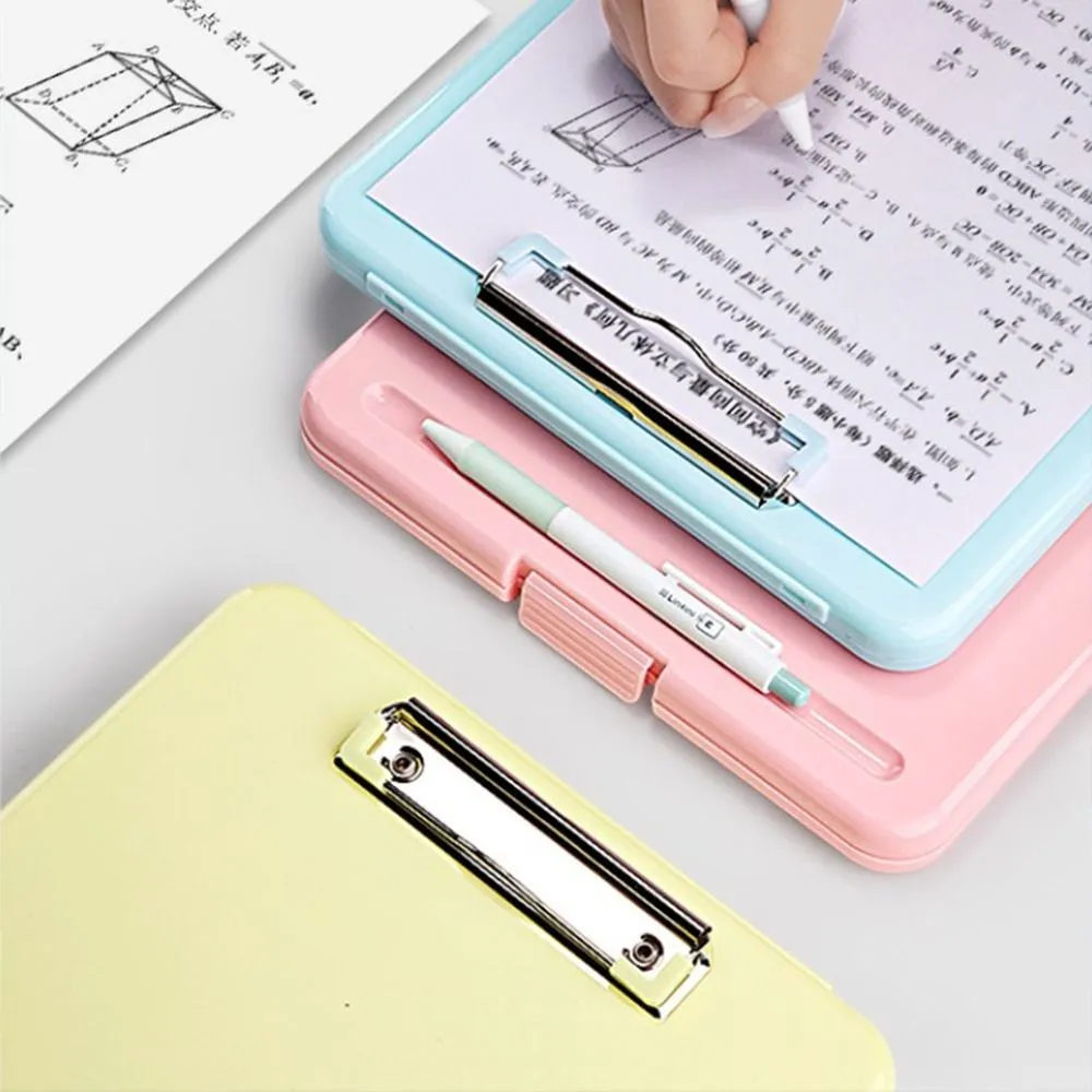 Plastic Clipboard With Storage,A4 File Folder Writing Pad Portable Memo ...