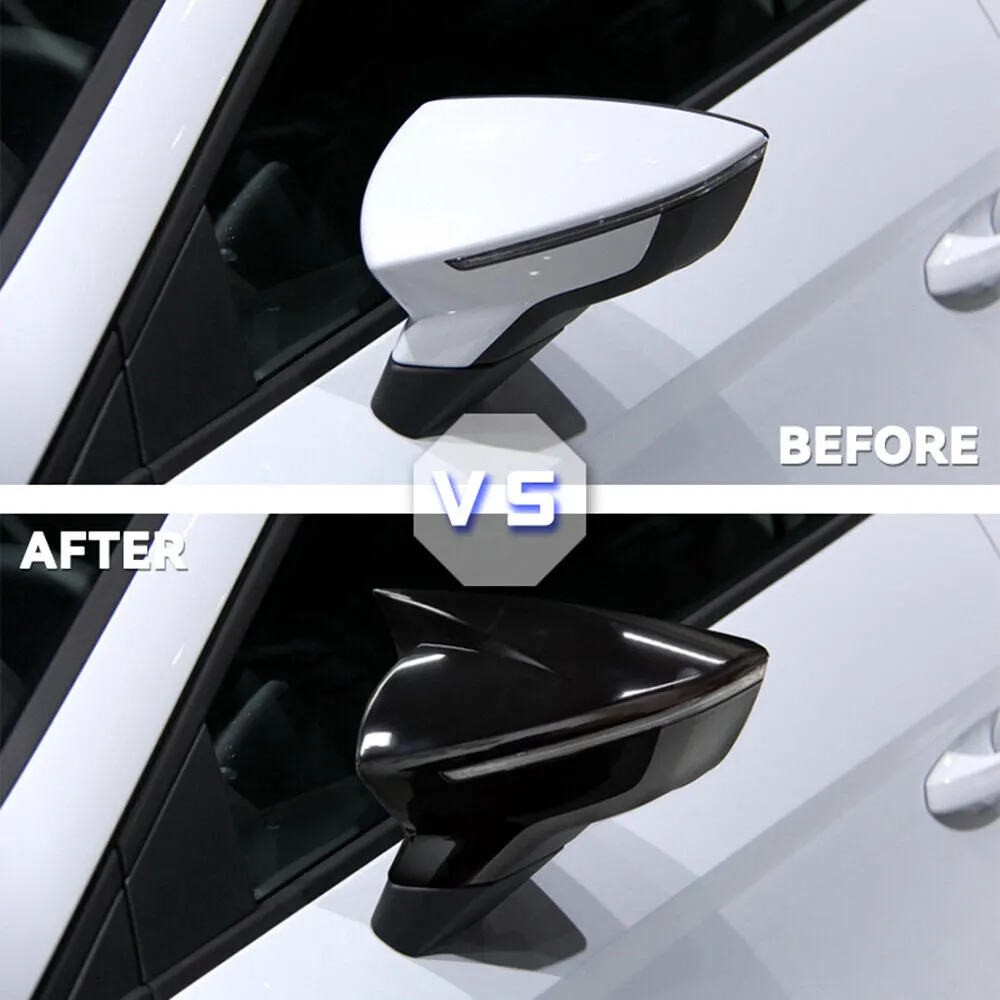SEAT Leon MK3 5F 2013 2019 Ibiza MK5 2017 2020 Rearview Mirror Cover ABS Plastic Wing Cap Trim Sticker