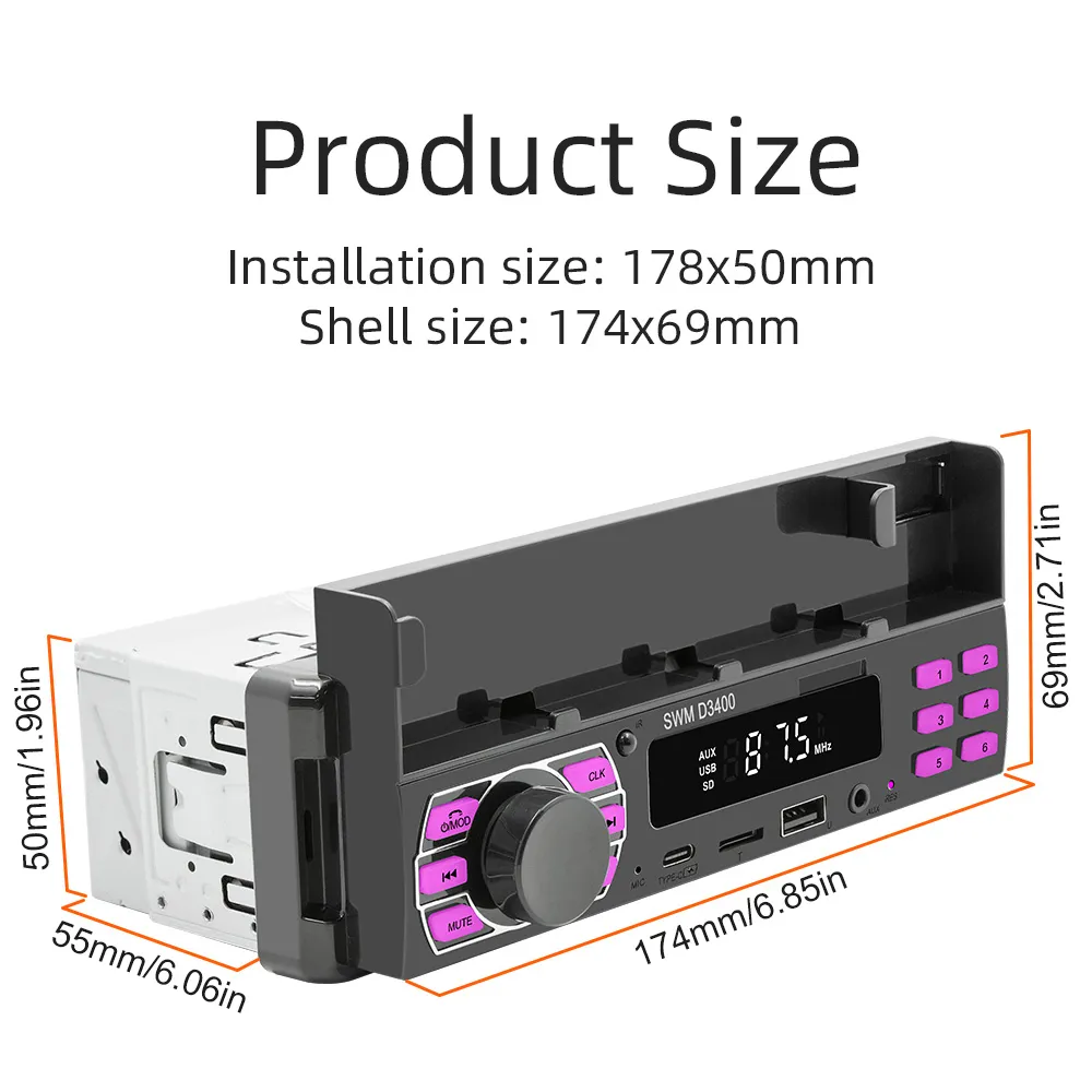 Single Din Bluetooth Vehicle Audio Stereo System With MP3 USB AUX Input Calling Head Unit And MP Player From Ddmymaster 25.76 DHgate.Com