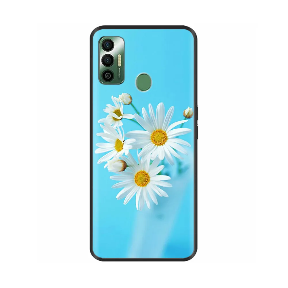 Tecno Spark 7 Case: Soft Silicone Lion & Tiger Design, Black Bumper ...