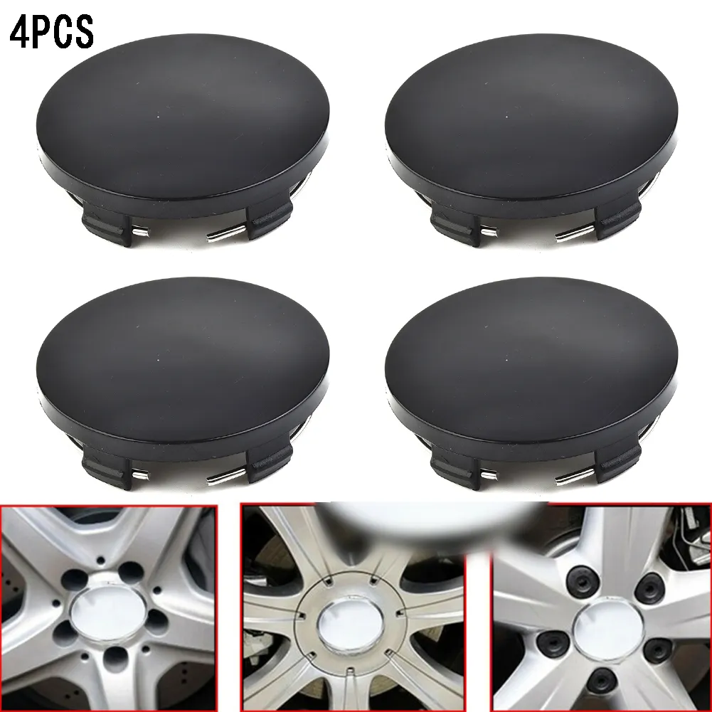 DHgate.com:4-Pack 60mm ABS Black Silver Car Wheel Hub Center Cap Covers ...