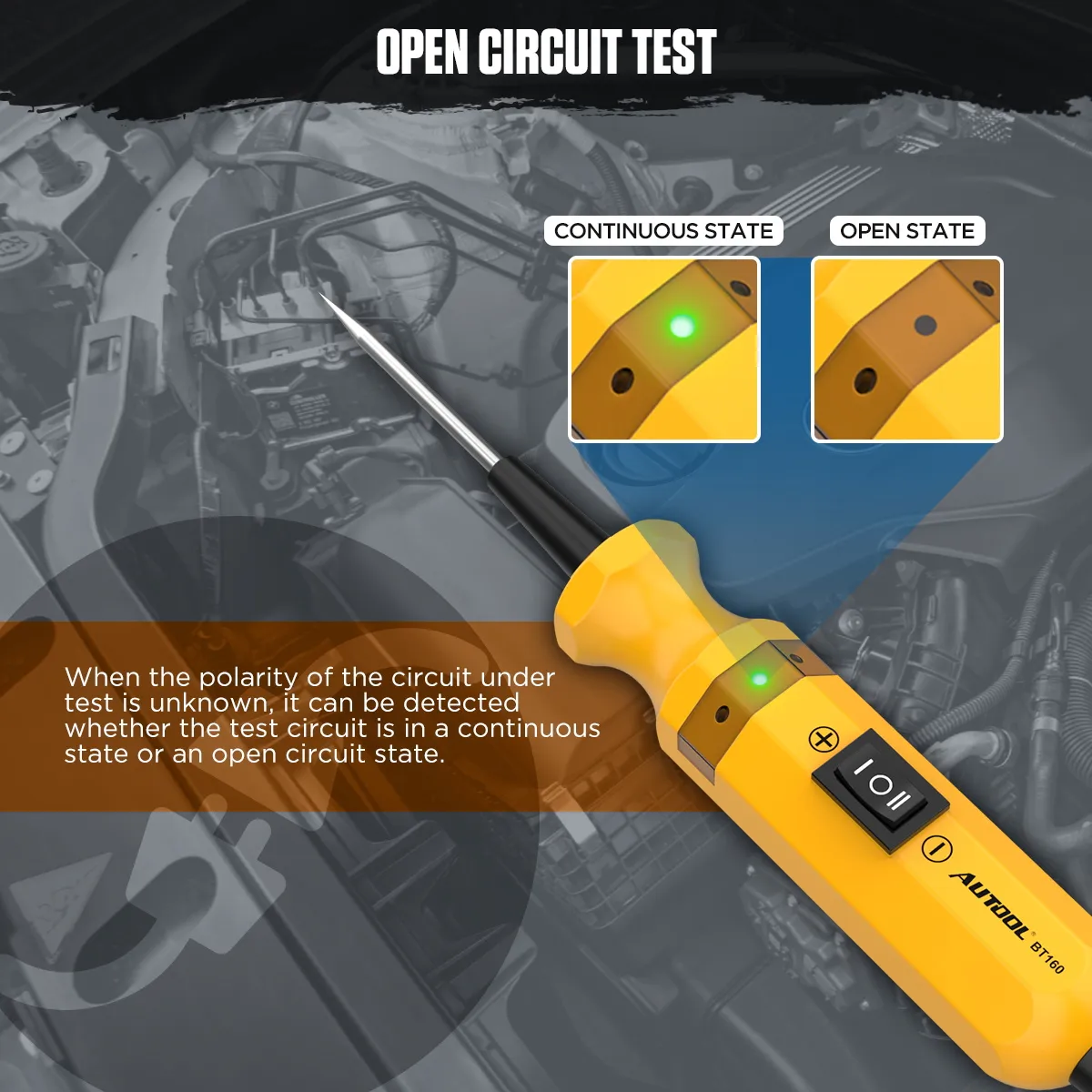 AUTOOL BT160 Car circuit breaker finder Power Probe with 12/24V Diode ...
