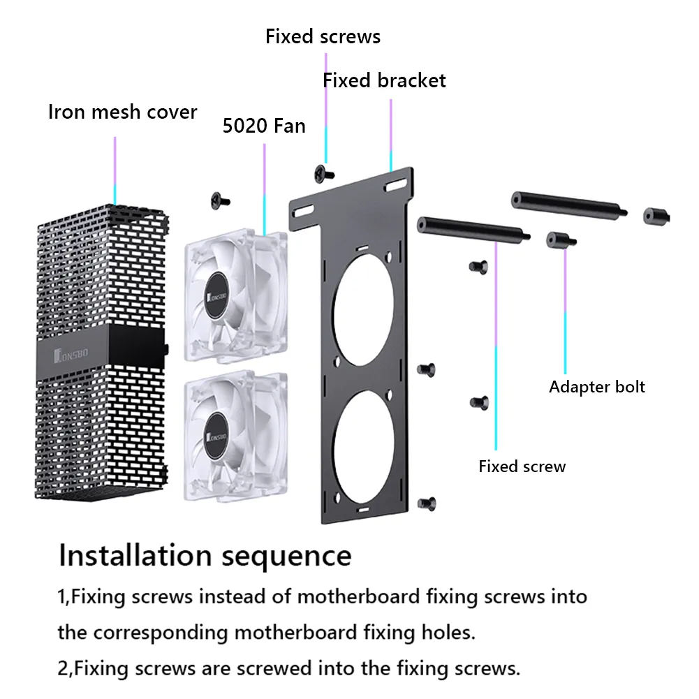 DHgate.com:JONSBO ARGB RAM Cooler Fan with PWM Temp Control for DDR2, DDR3, DDR4, DDR5 Memory ...