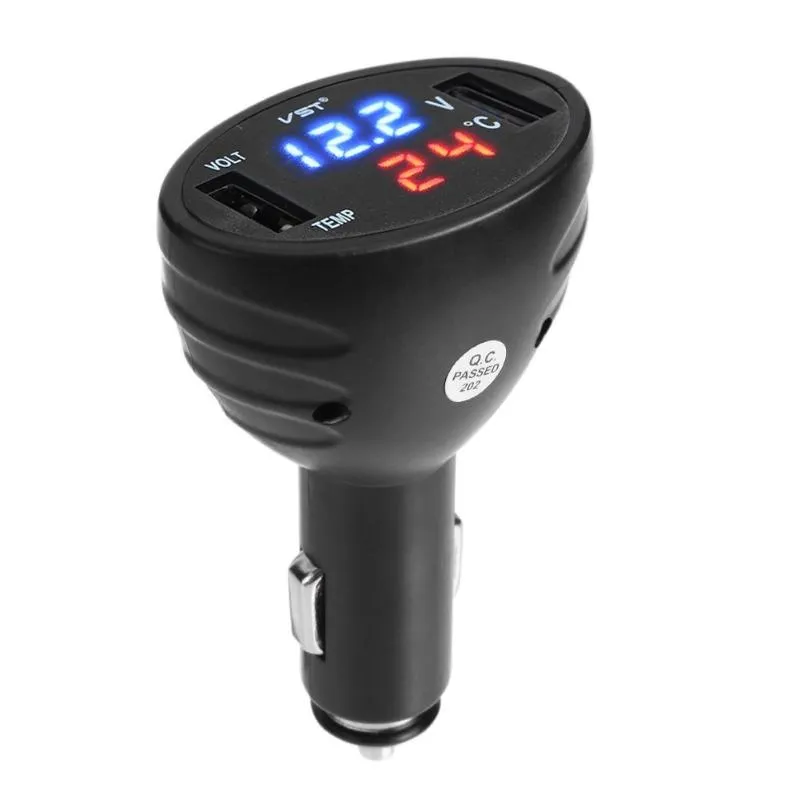 DHgate.com:3in1 12V/24V Car Digital Voltmeter Auto Dual USB Car Charger ...