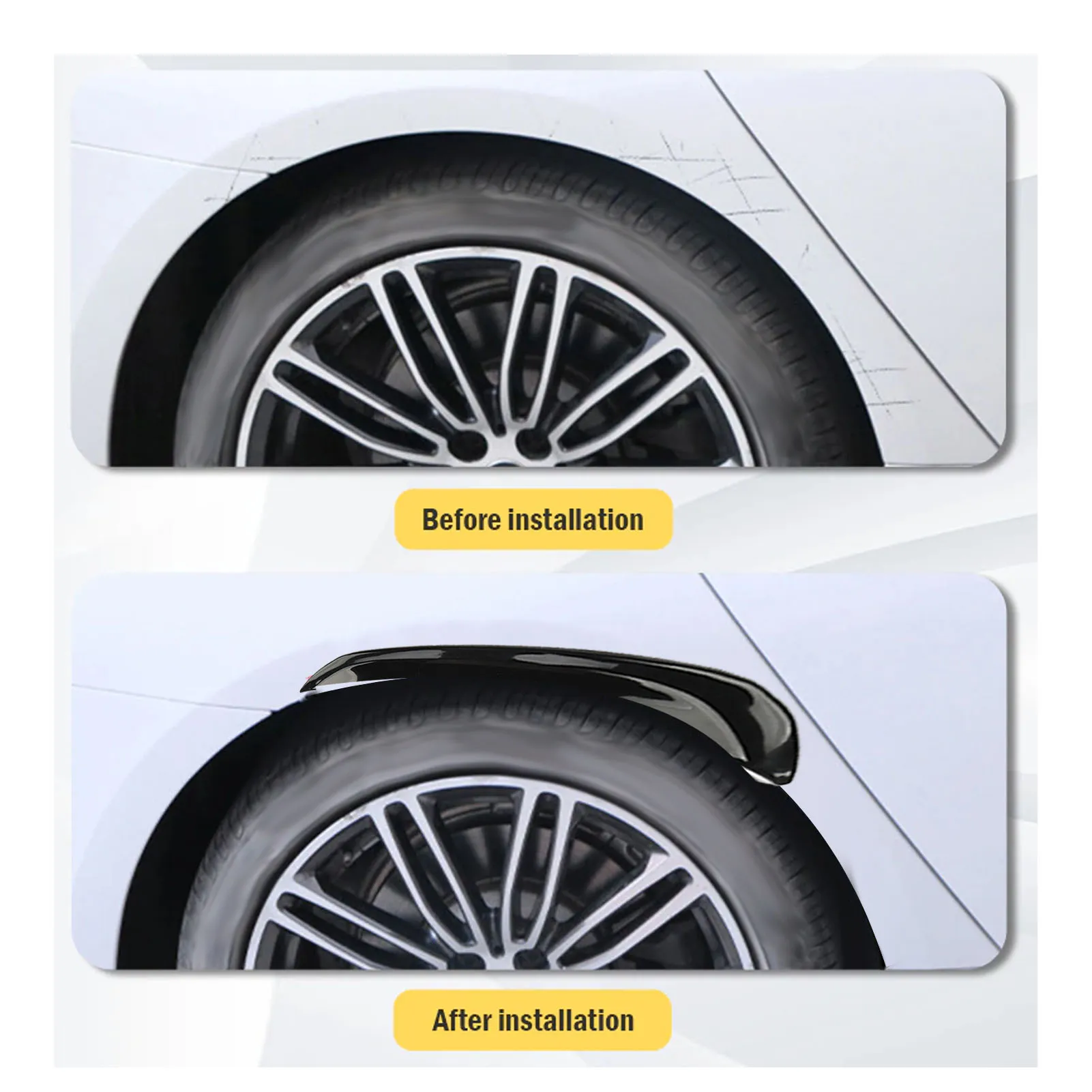 Car Bumpers Protectors Rubber Fender Flares Flexible Car Lip Wheel ...
