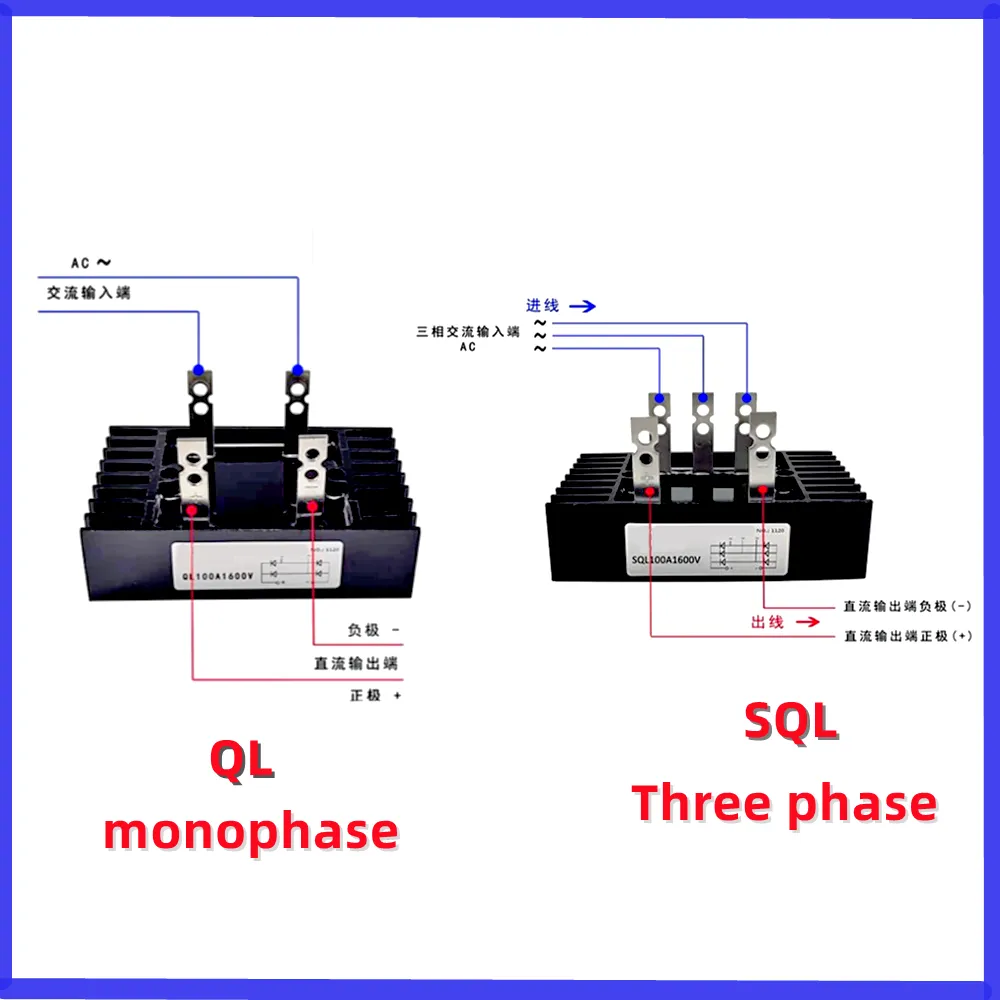 High-Power SQL100A1600V Single/Three-Phase Bridge Module Rectifier, 40 ...