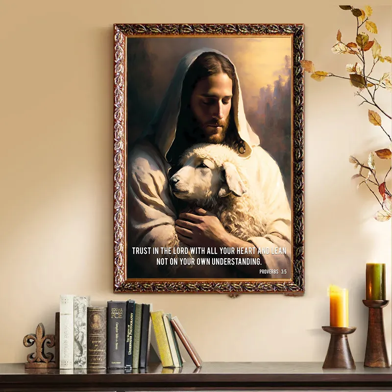 Jesus Canvas Painting Christian Wall Art, Inspirational Religious ...