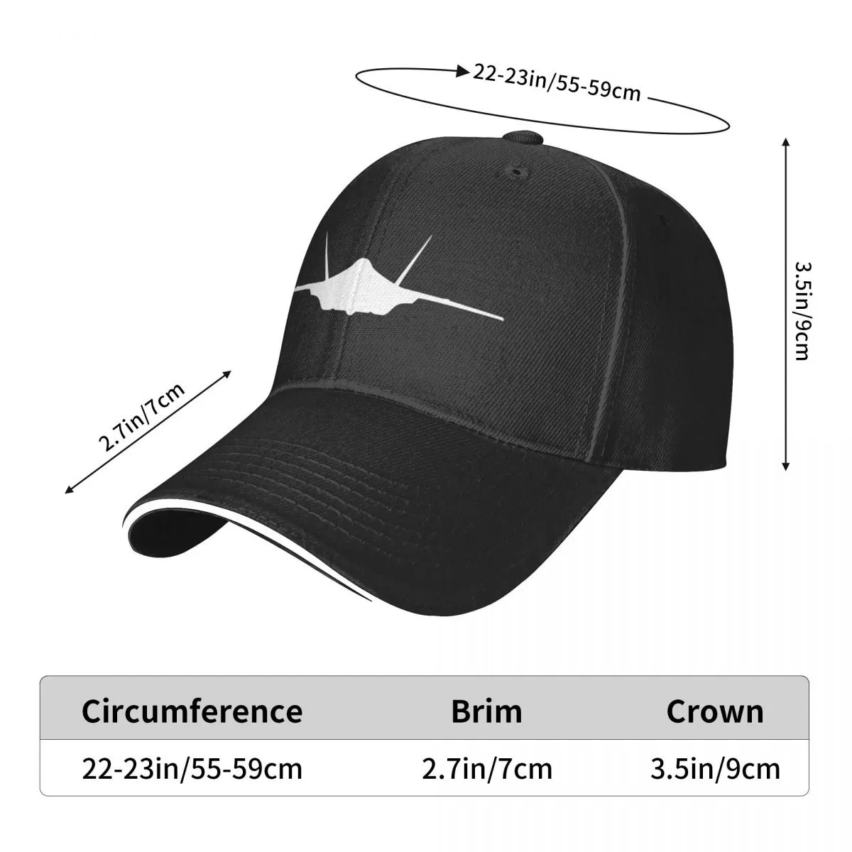 F 22 Raptor Stealth Aircraft Baseball Cap Military Plane Spotter Hat ...