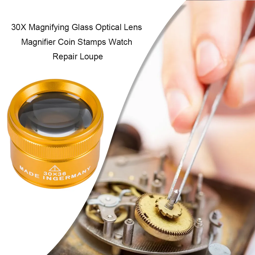 Handheld 30X Magnifying Glass with Optical Lens, Mini Pocket Monocle ...