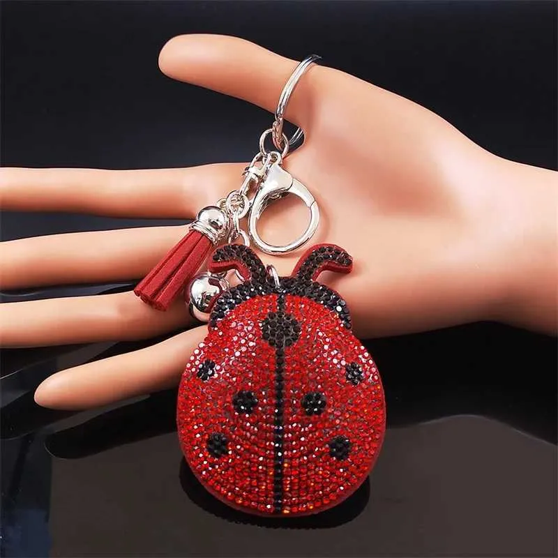 DHgate.com:Ladybug Tassel Crystal Keychain for Women/Men, Luxury Key ...