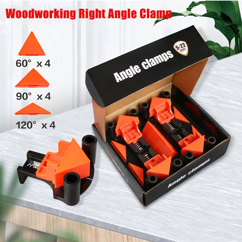 12-Piece Angle Clamp Set: Adjustable 60/90/120 Degree Corner Clamps ...