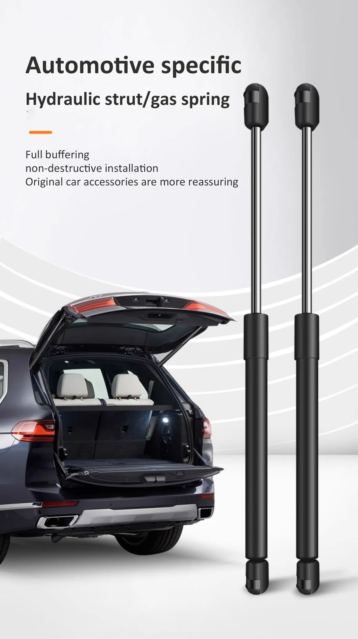 Car Trunk Shocks For Tailgate Lift Support Durable Steel Gas Struts ...