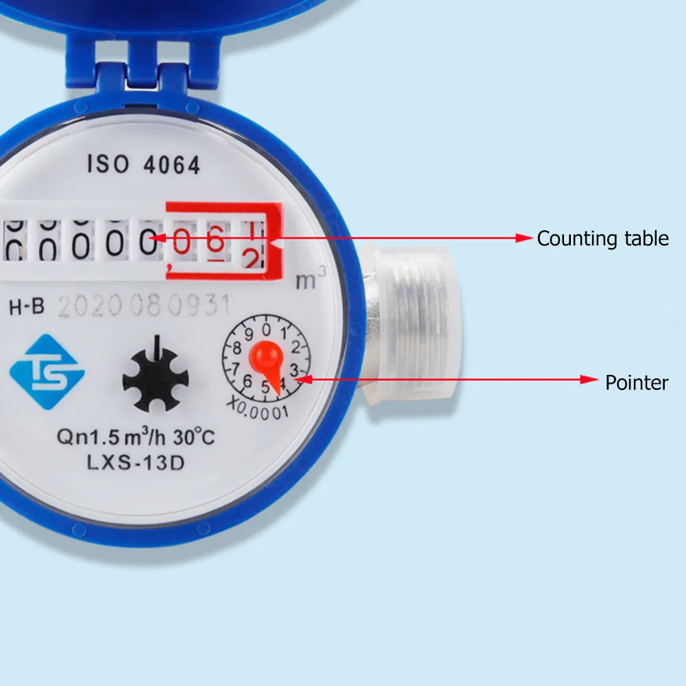 Smart Water Meter Flow Measuring Instrument With Copper Fittings Home ...