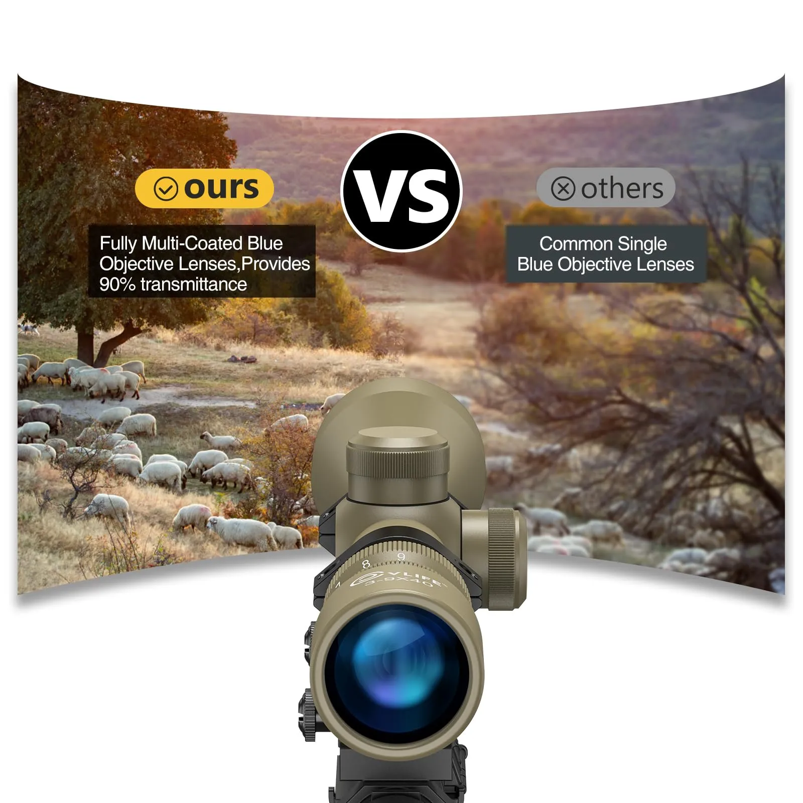 CVLIFE 3-9x40 Rifle space webb telescope with Reticle Crosshair and ...