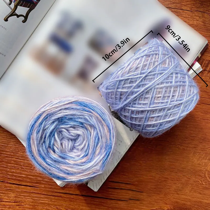 Gradient Crochet Yarn 50g Gradient Color Cotton Yarn - Soft Crochet ...