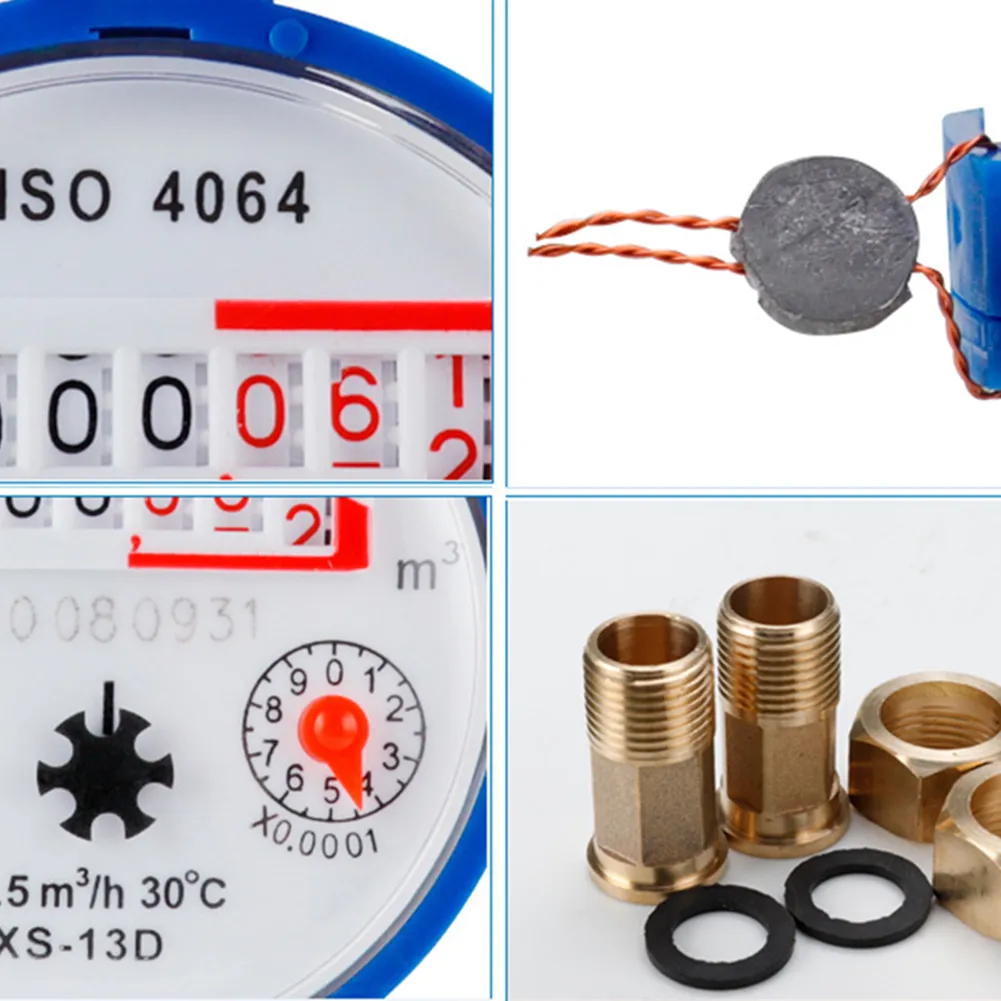 Smart Water Meter Flow Measuring Instrument With Copper Fittings Home ...