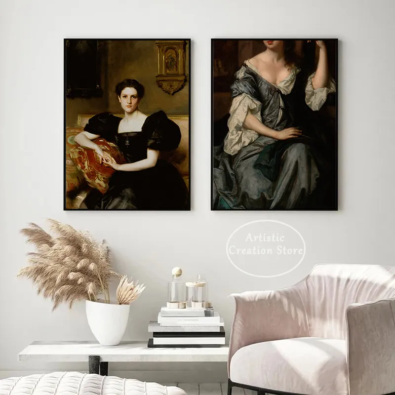Victorian Royalcore Woman Canvas Wall Art Vintage Aesthetic Gallery ...