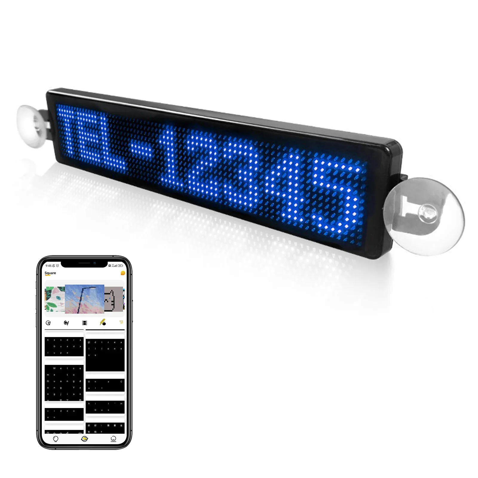 DHgate.com:Programmable 12V Car LED Scrolling Message Display, Customizable Moving Text Board ...