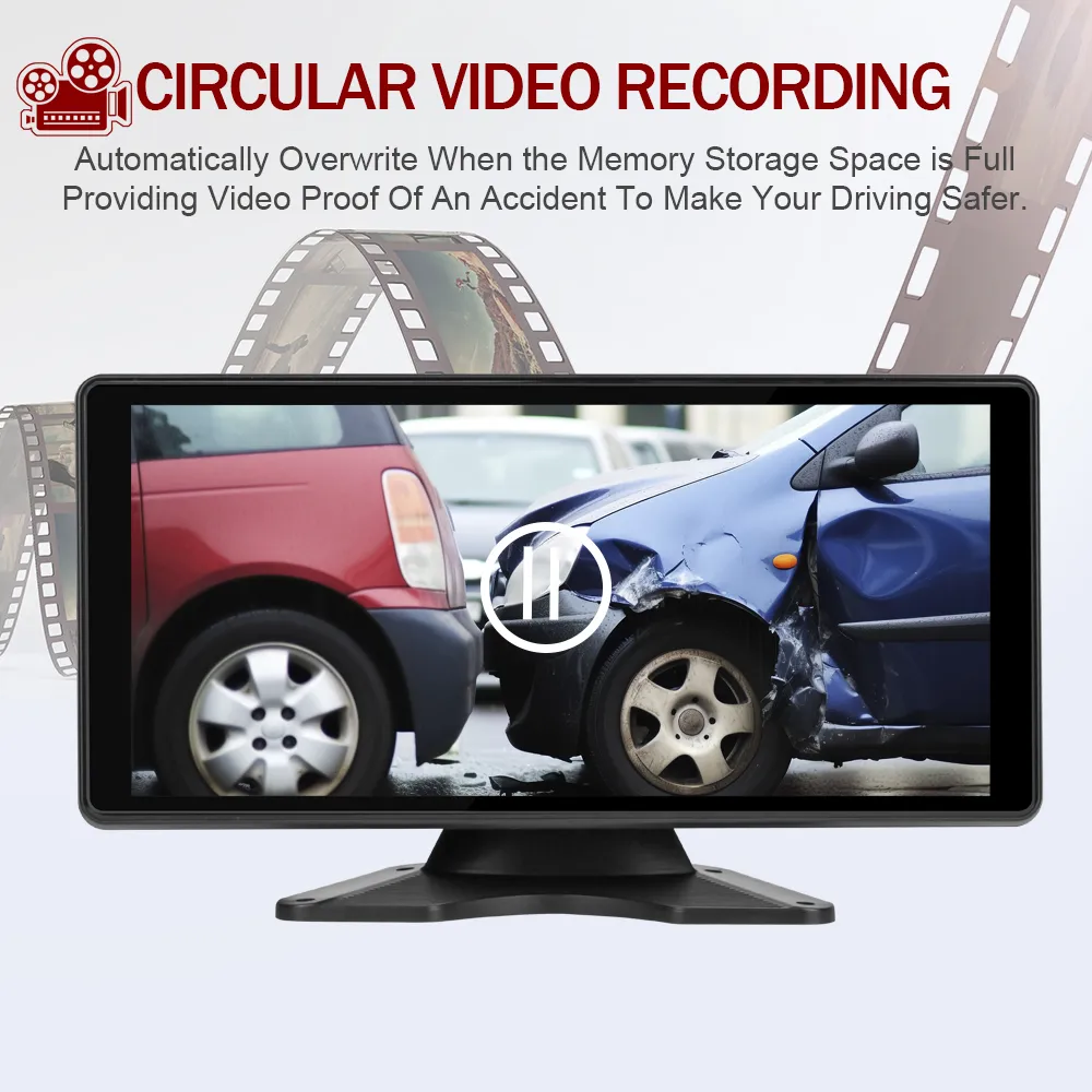5CH IPS Touch Split Screen AHD Car Monitor w/ Bluetooth Phone Cast ...