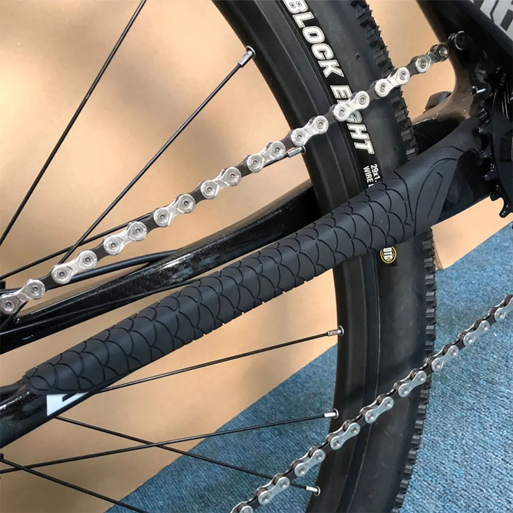 Bicycle Black Chainstay Protector Chainstay Protectors Mountain Bikes ...