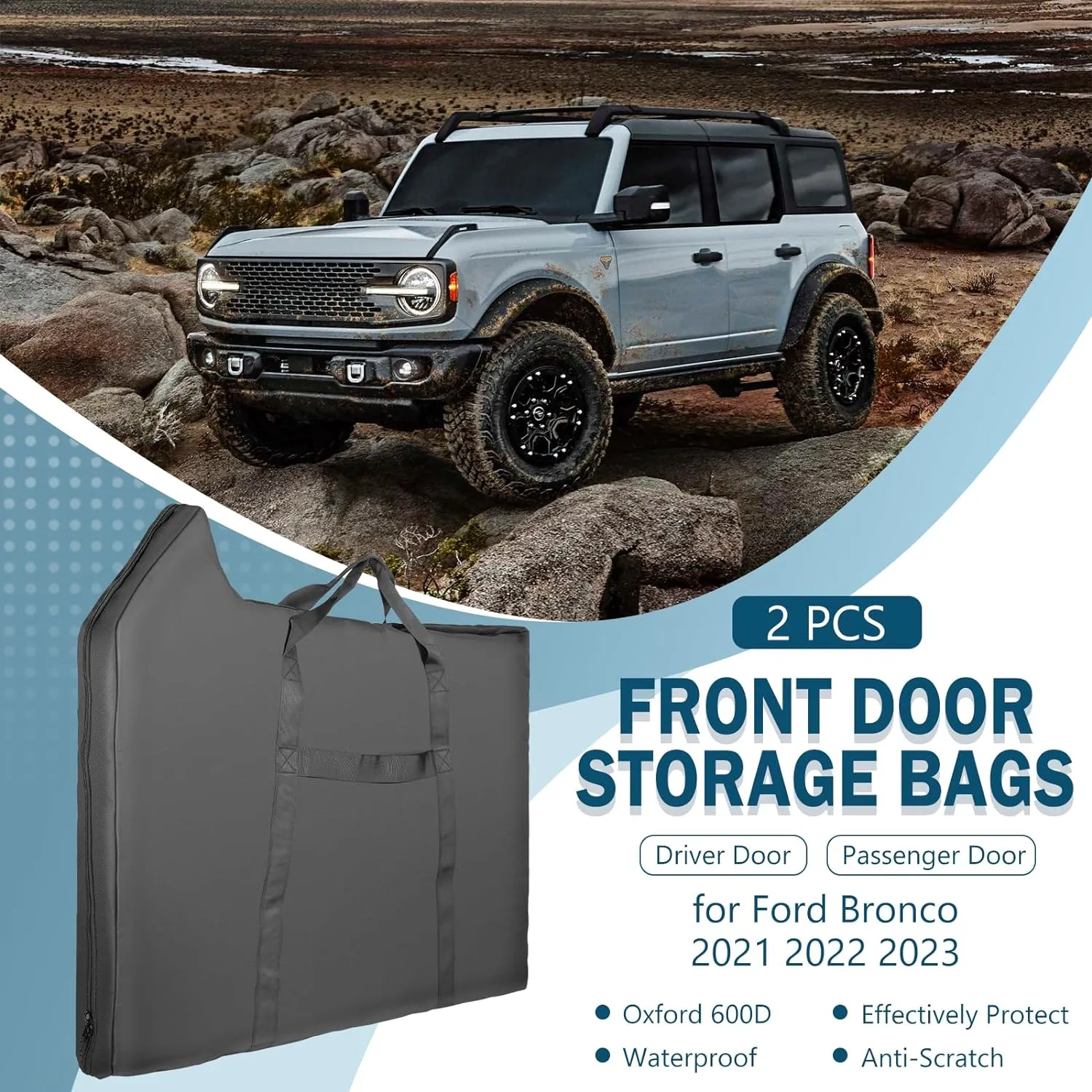 DHgate.com:2 Pcs Black Front Door Storage Bags | Driver & Passenger ...
