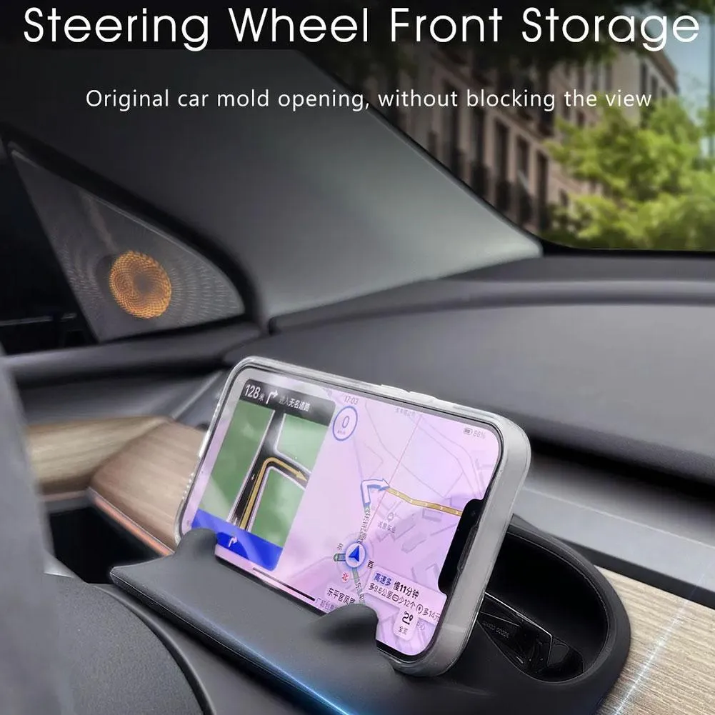 Silicone Steering Wheel Storage Box Phone Holder Glasses Organizer for ...