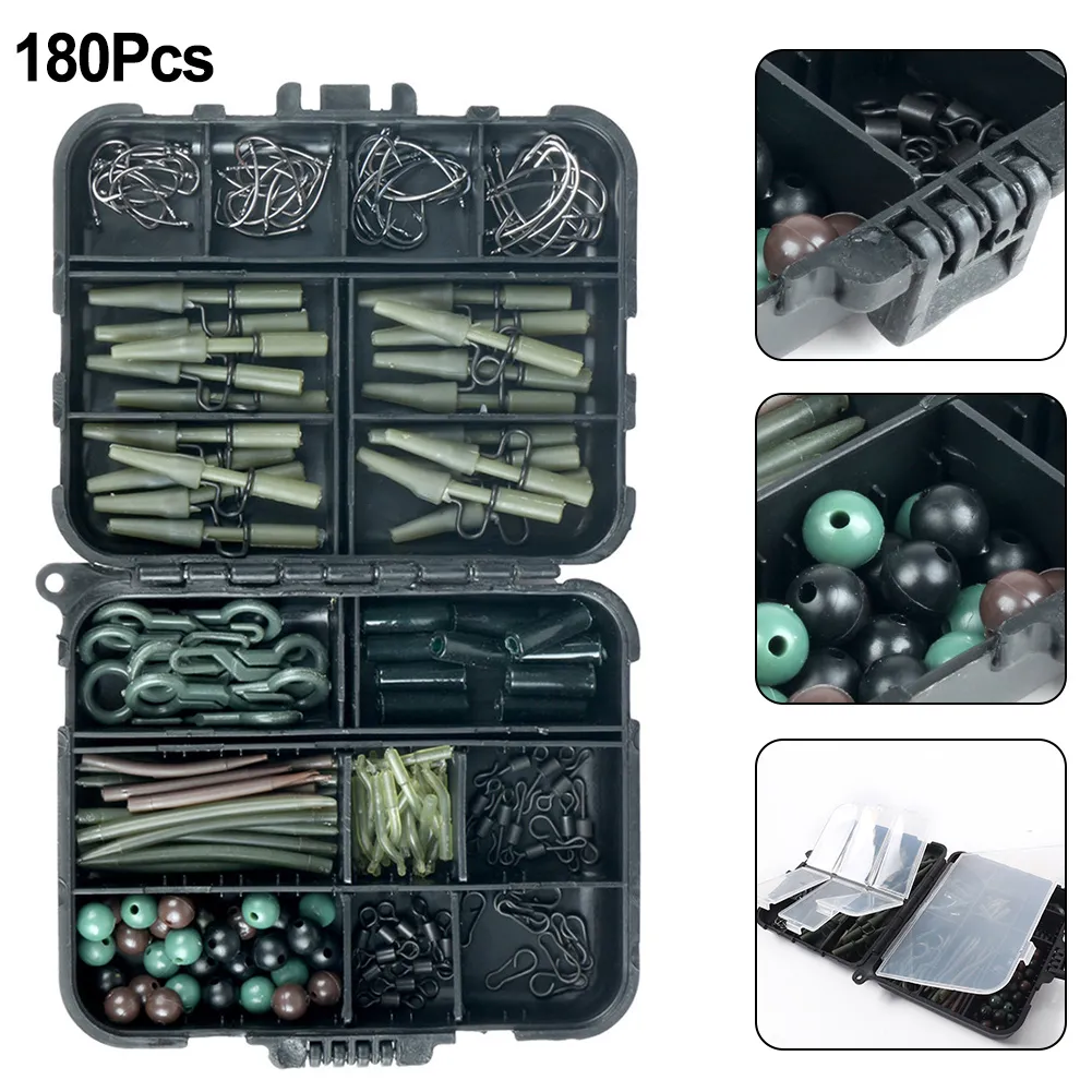 Carp Fishing Terminal Tackle Kit: Swivels, Safety Clips, and Rig Hooks ...