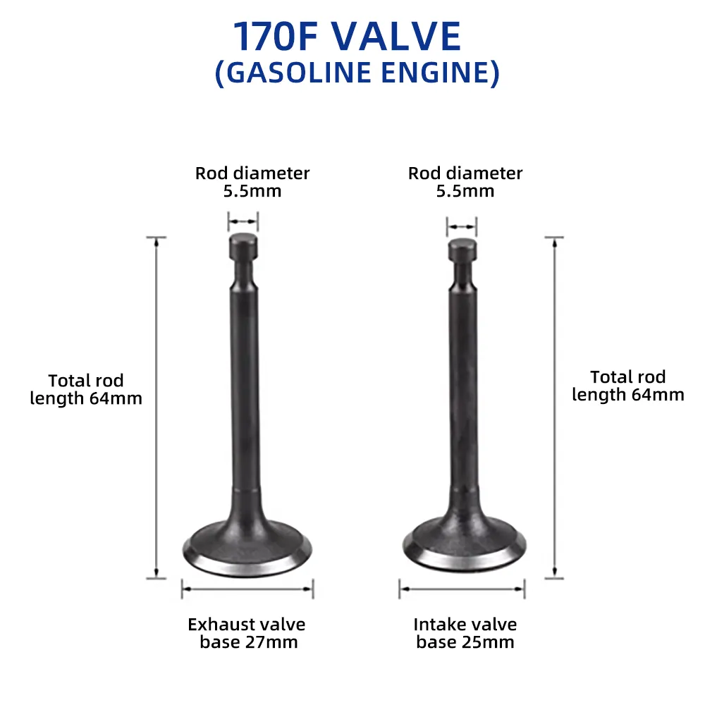 Engine valve parts for gasoline engines with valve stem, cylinder head ...