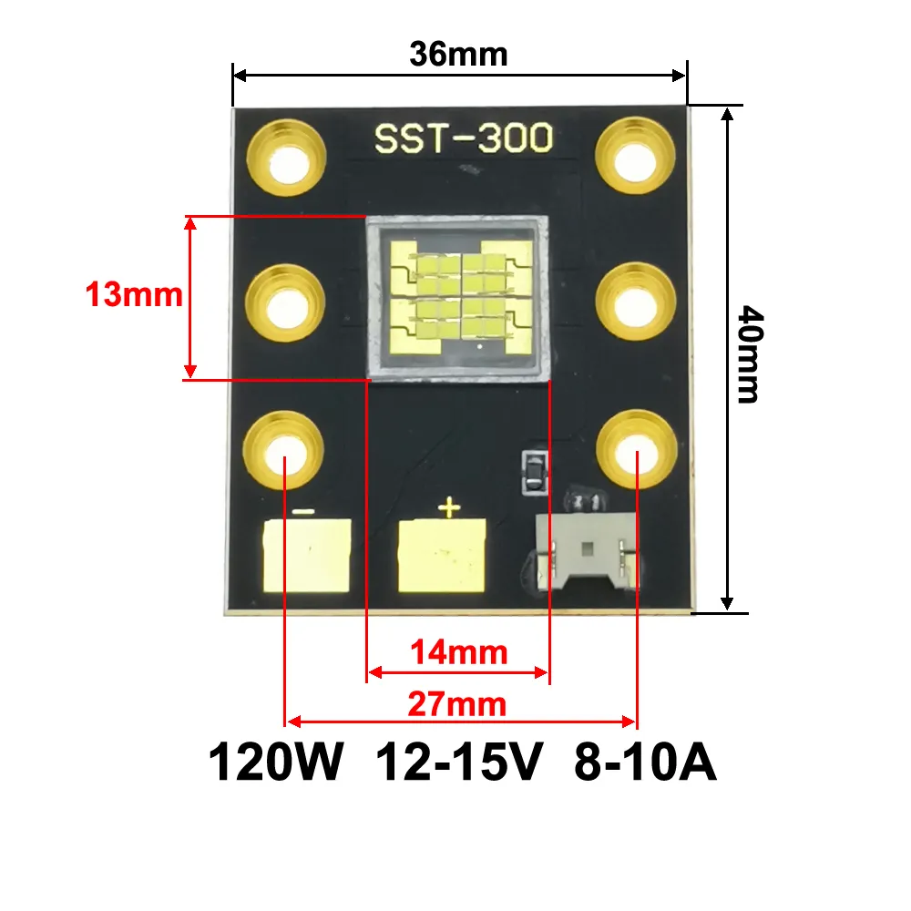 LED Stage Light Chip 12V/15V 24V, 120W 200W, Cold White Luminous For ...