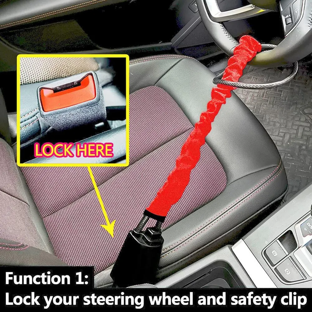 Heavy-Duty Anti-Theft Steering Wheel Lock - Ultimate Vehicle Security ...