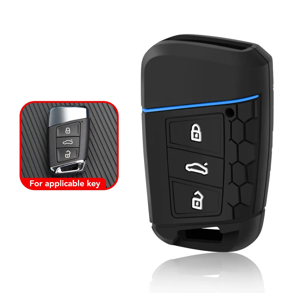 Silicone key holder shell case for Skoda Superb A7 Karoq VW Passat B8 ...