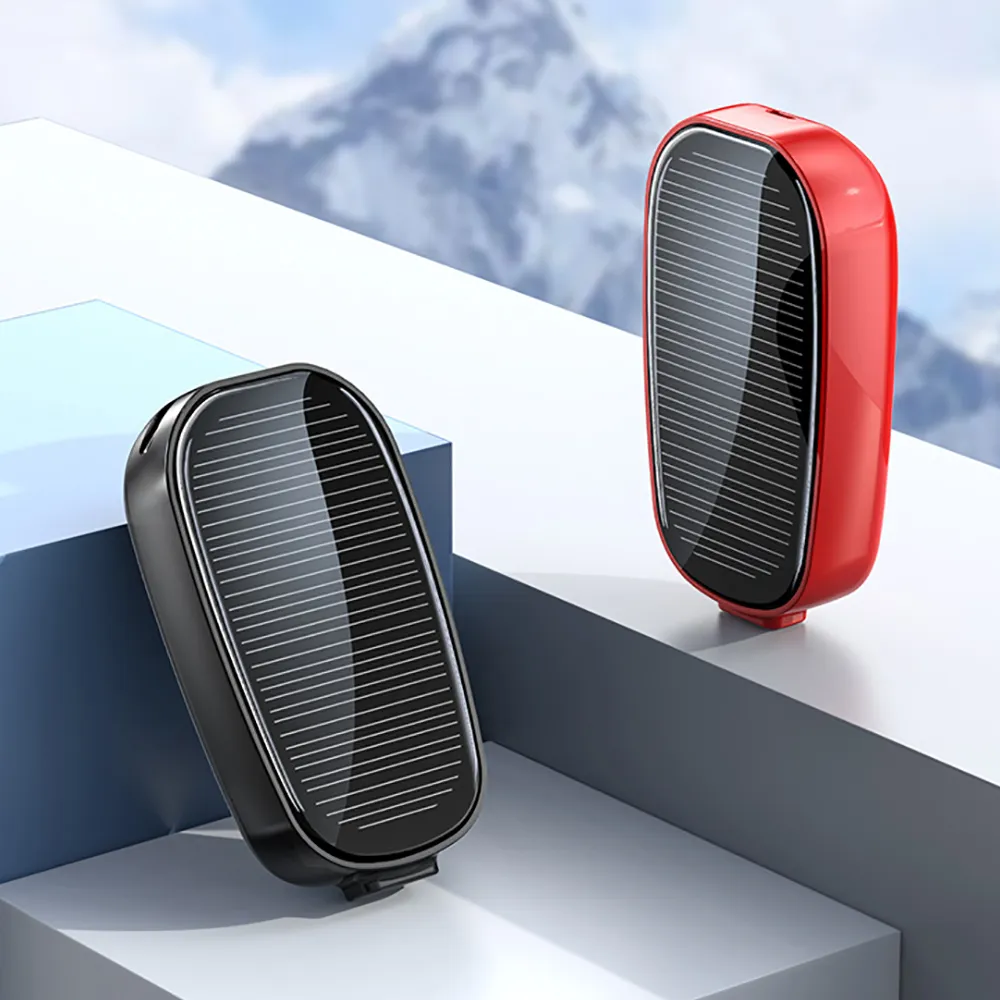 1200mAh Type-C Mini Emergency Power Bank Portable Solar Power Bank ...