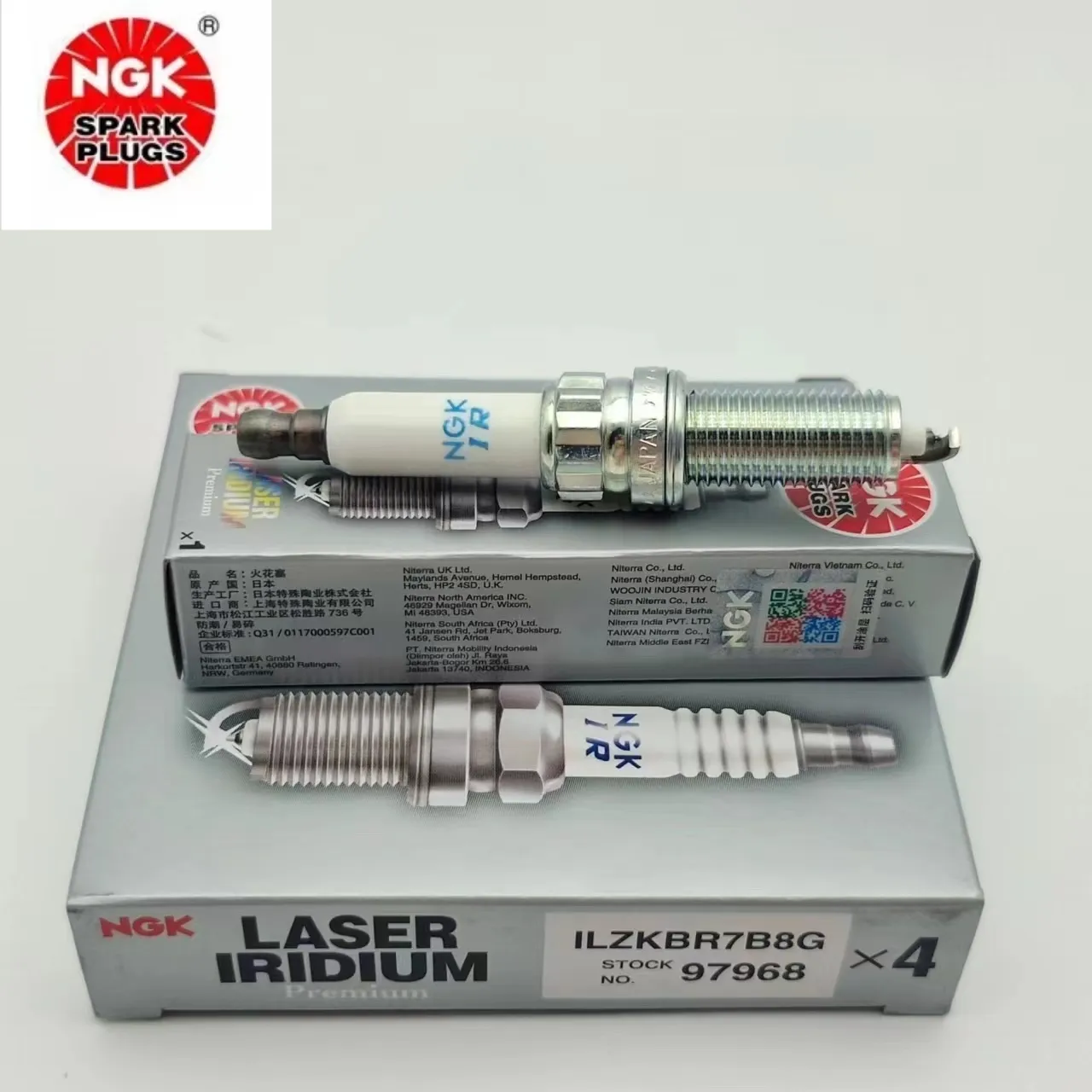 DHgate.com:4Pcs Original NGK Laser Iridium Platinum Spark Plug ILZKBR7B8G 97968 For BMW MINI ...