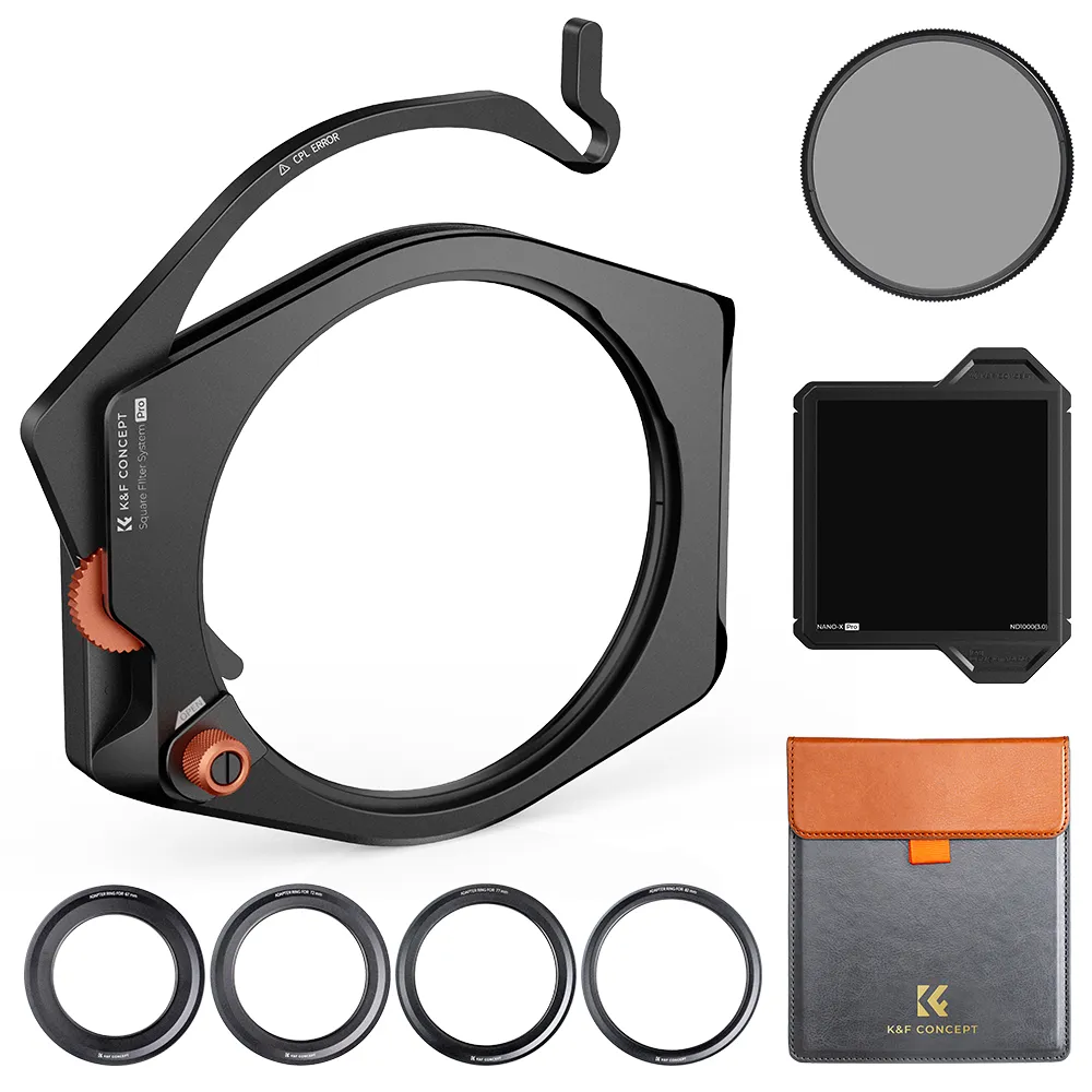 10-Piece Kit K&F Concept Pro Square Filter Holder Kit for Camera Lens ...