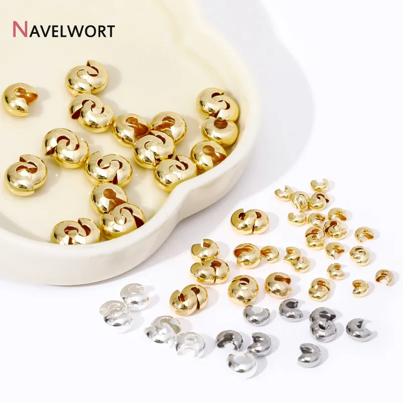 14K/18K Gold Plated Open Crimp paper beads