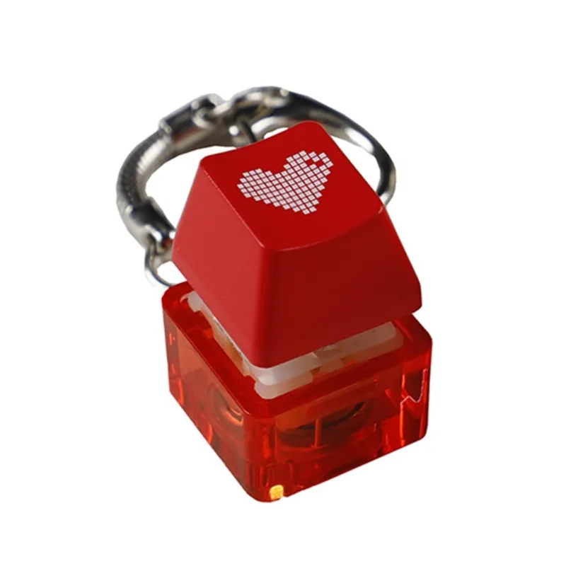 Red Switches Mechanical Keyboard Tester RGB Glowing Clicky Keychain ...