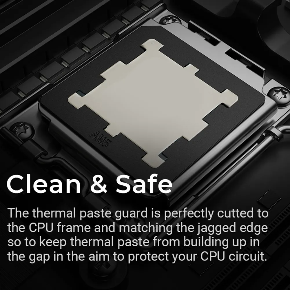 DDR5 Heatsink Full Coverage CPU Cooling Frame Aluminum Alloy Thermal Paste Guard For High ...