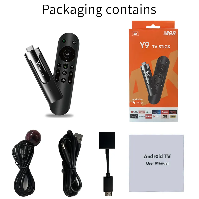 DHgate.com:M98 Y9 4K TV Stick Android 11, Dual WiFi 4G, HD 3D Smart TV ...