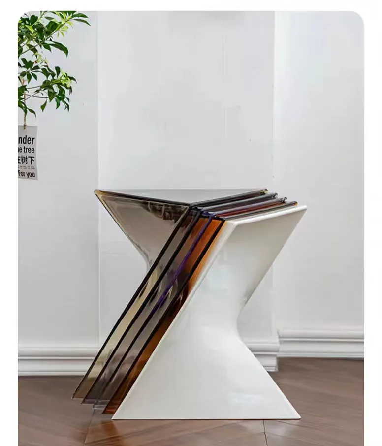 Nordic Coffee Table Small Acrylic Side Table: Modern End Table ...