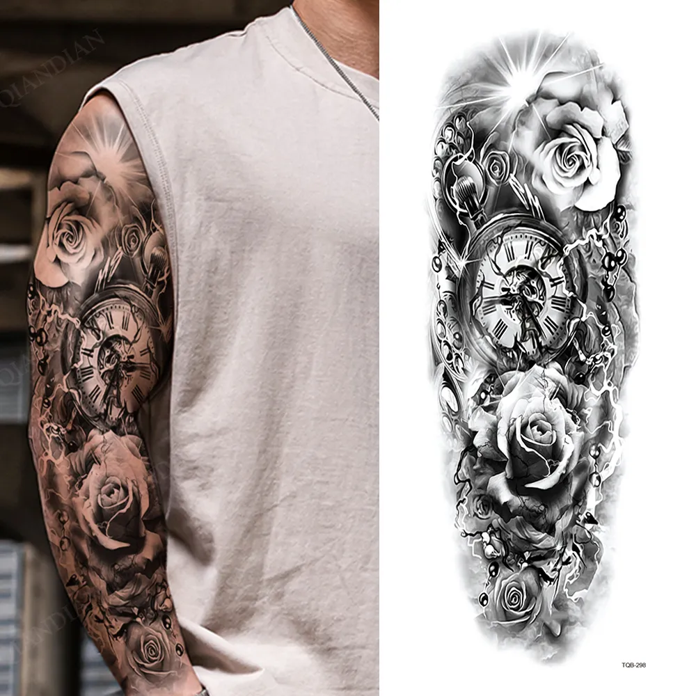 Waterproof Temporary Tattoos - 45 Unique Designs, Arm and Leg Sleeve ...