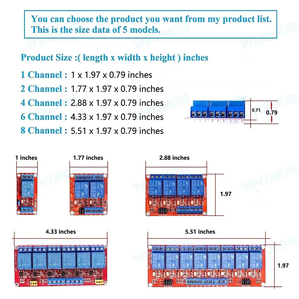 Wifi Relay Module: 1/2/4/6/8 Channel 5V/12V/24V Board With Optocoupler ...