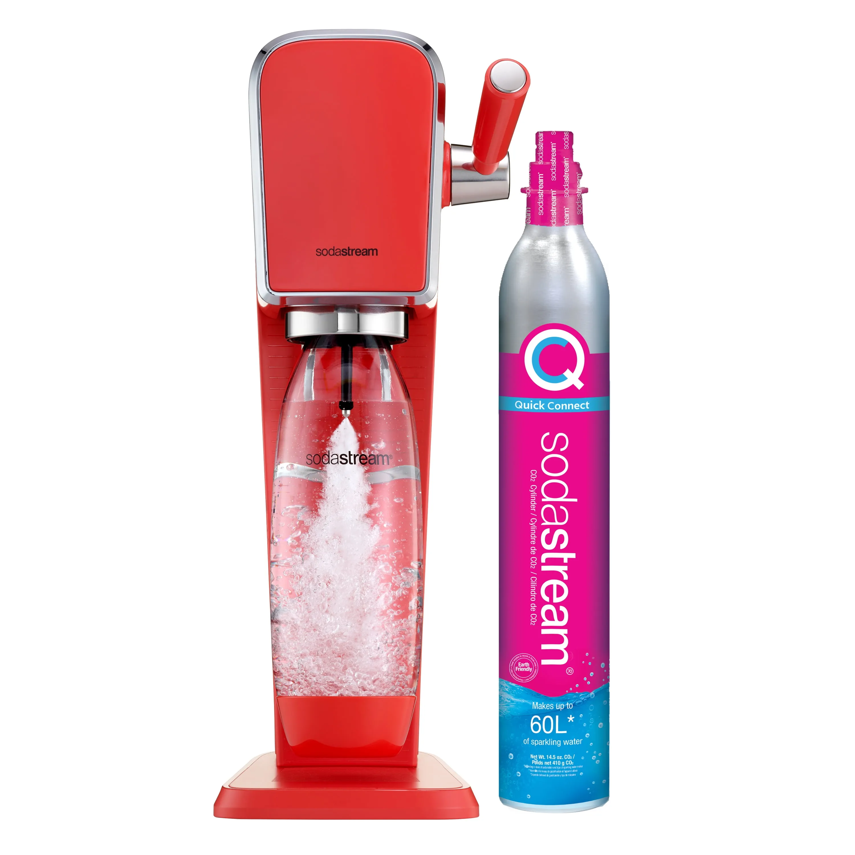 SodaStream Art Sparkling Water Maker Mandarin Red Soda Fountain Machine ...
