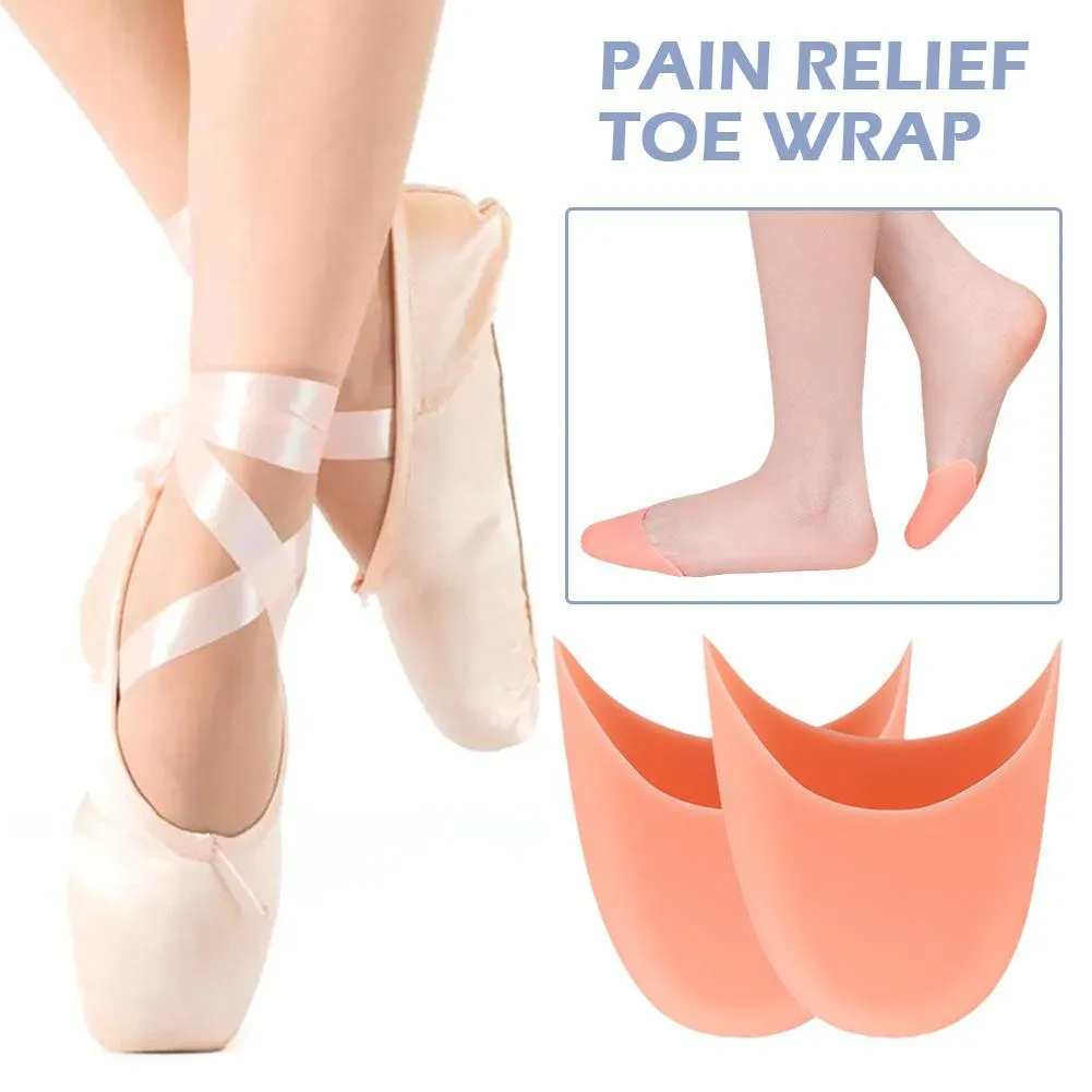 2-Pack Soft Silicone Gel Toe Caps, Breathable Protective Pads for ...